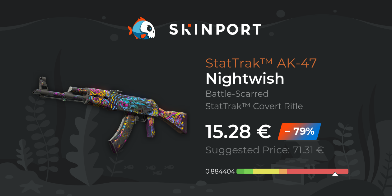 StatTrak™ AK-47 | Nightwish (Battle-Scarred) - Counter-Strike 2 - Skinport
