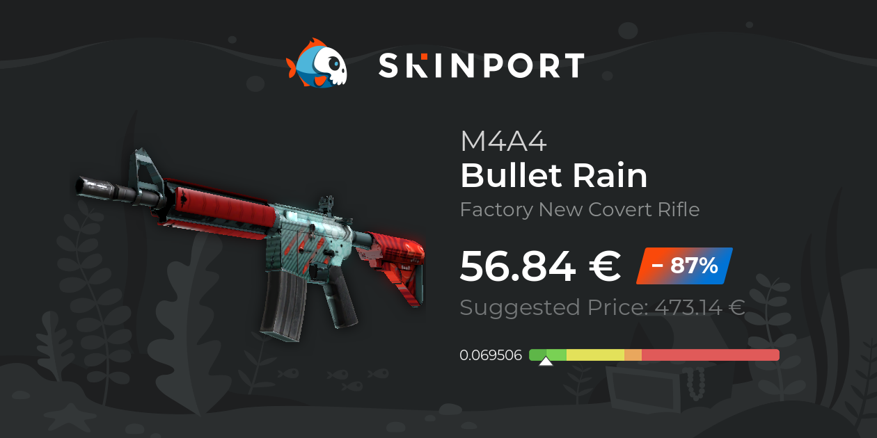 M4A4 | Bullet Rain (Factory New) - CS:GO - Skinport