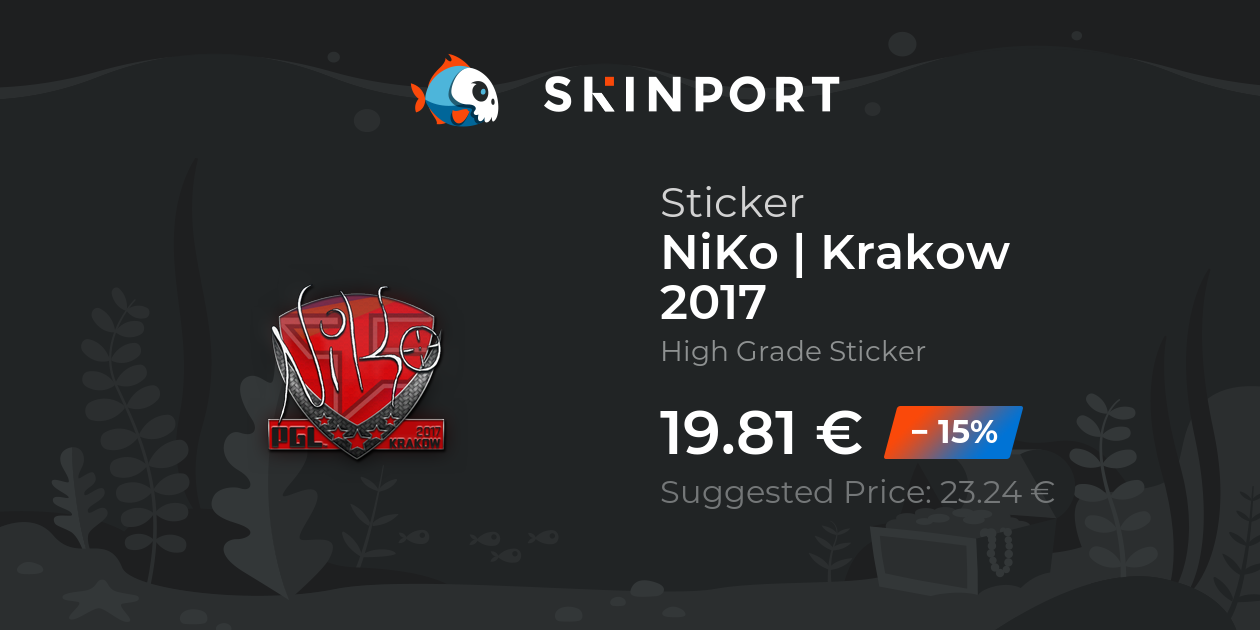 Sticker | NiKo | Krakow 2017 - Counter-Strike 2 - Skinport