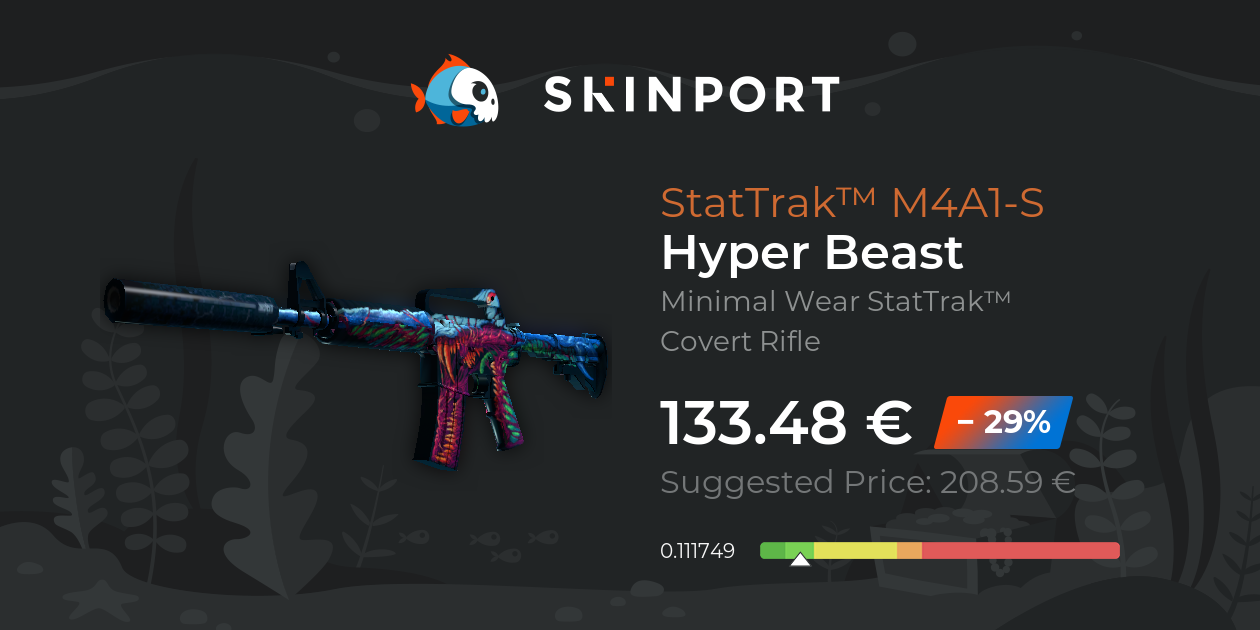 StatTrak™ M4A1-S | Hyper Beast (Minimal Wear) - CS2 - Skinport