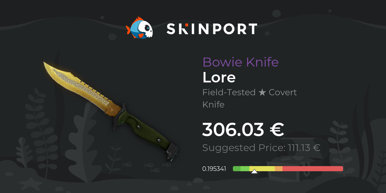 Bowie Knife | Lore (Field-Tested) - CS2 - Skinport
