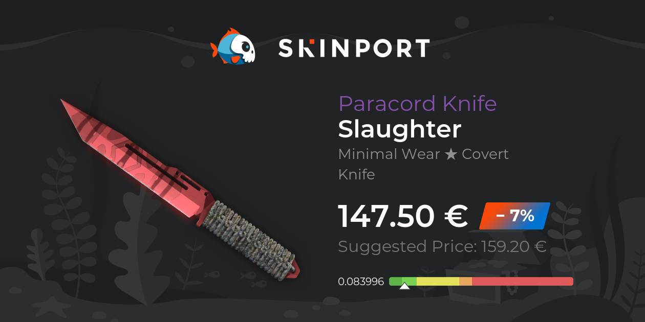 Paracord Knife | Slaughter (Minimal Wear) - Counter-Strike 2 - Skinport