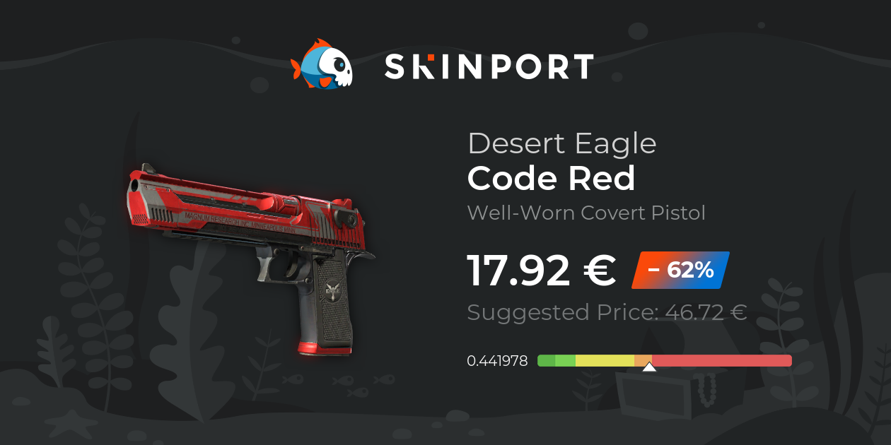Desert Eagle | Code Red (Well-Worn) - Counter-Strike 2 - Skinport