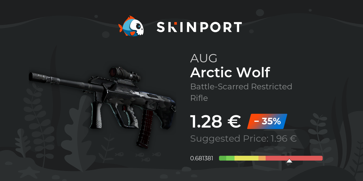 AUG | Arctic Wolf (Battle-Scarred) - Counter-Strike 2 - Skinport