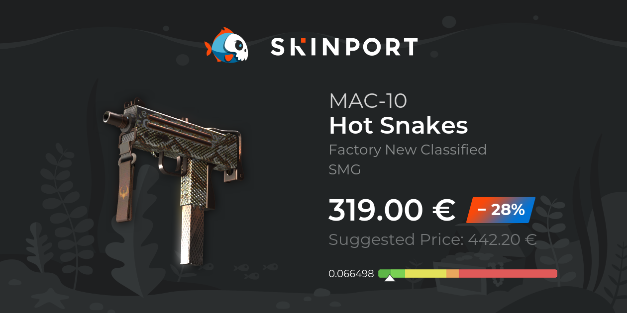MAC-10 | Hot Snakes (Factory New) - Counter-Strike 2 - Skinport