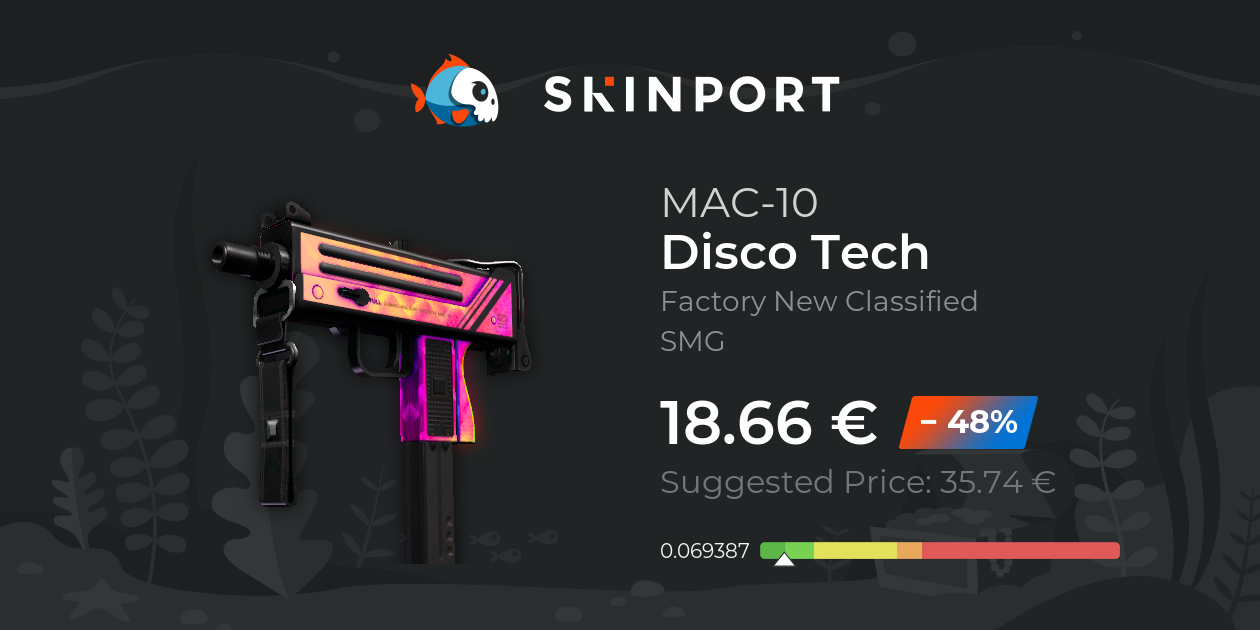 MAC-10 | Disco Tech (Factory New) - CS2 - Skinport