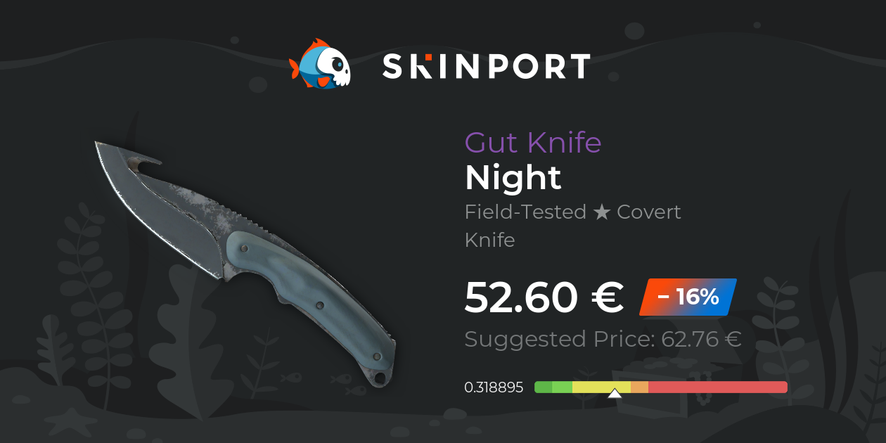Gut Knife | Night (Field-Tested) - Counter-Strike 2 - Skinport
