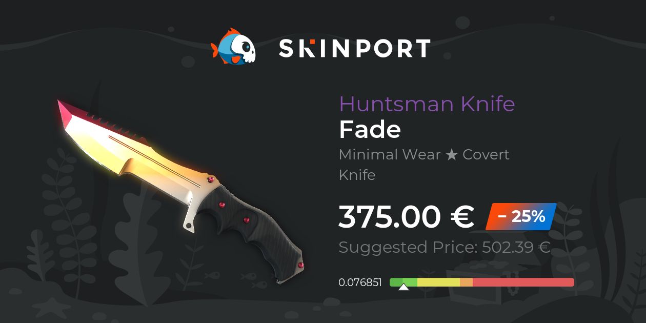 Huntsman Knife | Fade (Minimal Wear) - Counter-Strike 2 - Skinport