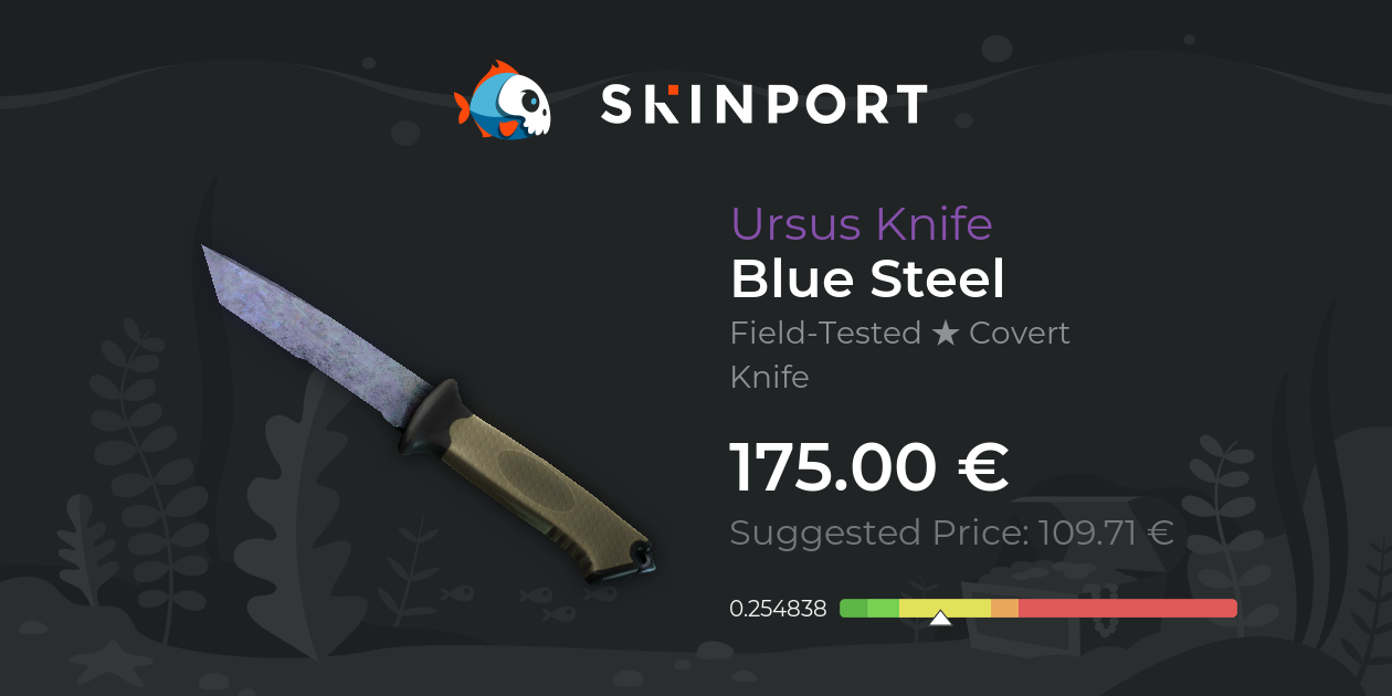 Ursus Knife | Blue Steel (Field-Tested) - CS2 - Skinport