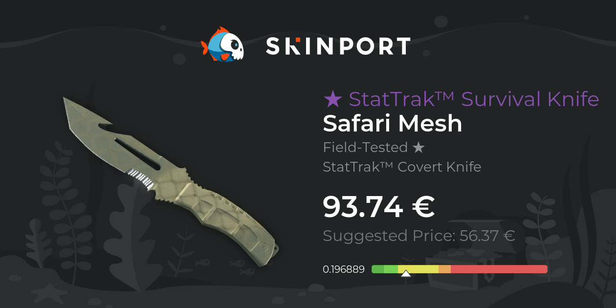 StatTrak™ Survival Knife | Safari Mesh (Field-Tested) - Counter-Strike ...