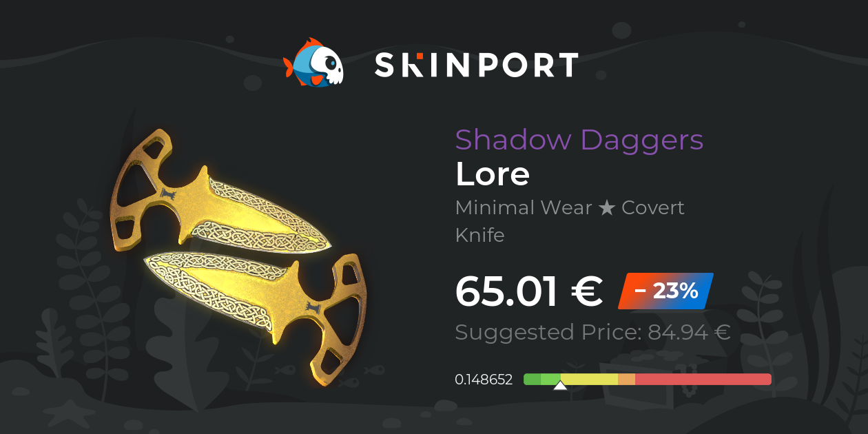 Shadow Daggers | Lore (Minimal Wear) - Counter-Strike 2 - Skinport