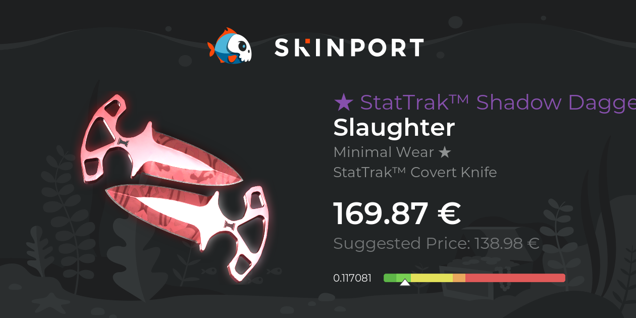 StatTrak™ Shadow Daggers | Slaughter (Minimal Wear) - Counter-Strike 2 ...
