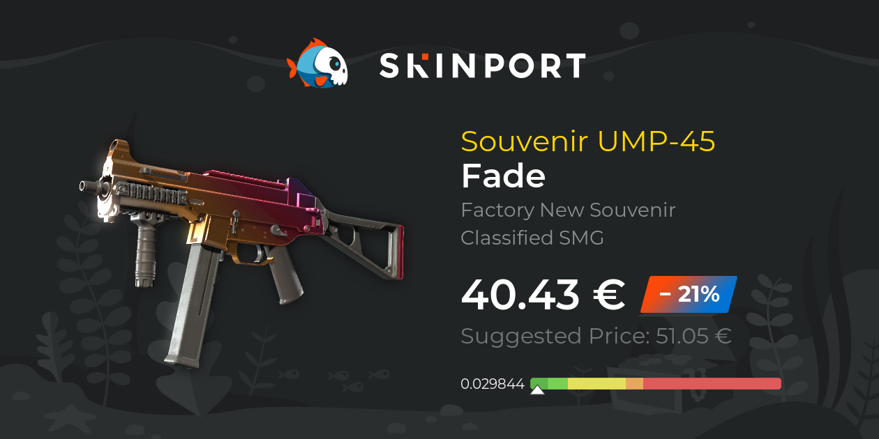 Souvenir UMP-45 | Fade (Factory New) - Counter-Strike 2 - Skinport
