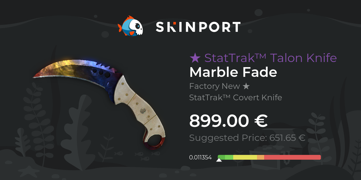StatTrak™ Talon Knife | Marble Fade (Factory New) - Counter-Strike 2 ...