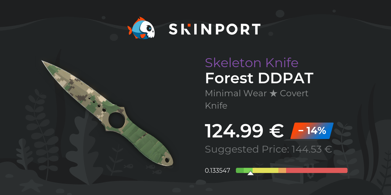 Skeleton Knife | Forest DDPAT (Minimal Wear) - Counter-Strike 2 - Skinport
