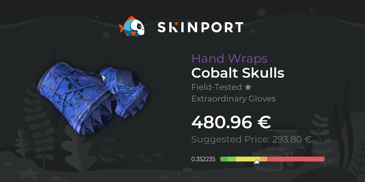 Hand Wraps | Cobalt Skulls (Field-Tested) - CS2 - Skinport