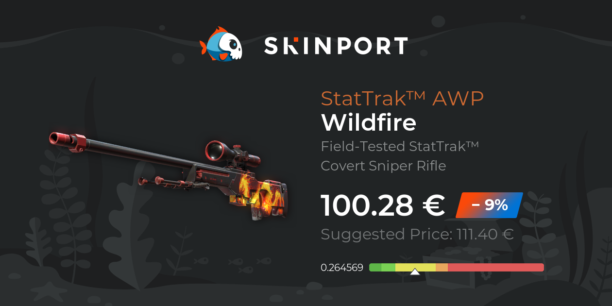 StatTrak™ AWP | Wildfire (Field-Tested) - Counter-Strike 2 - Skinport