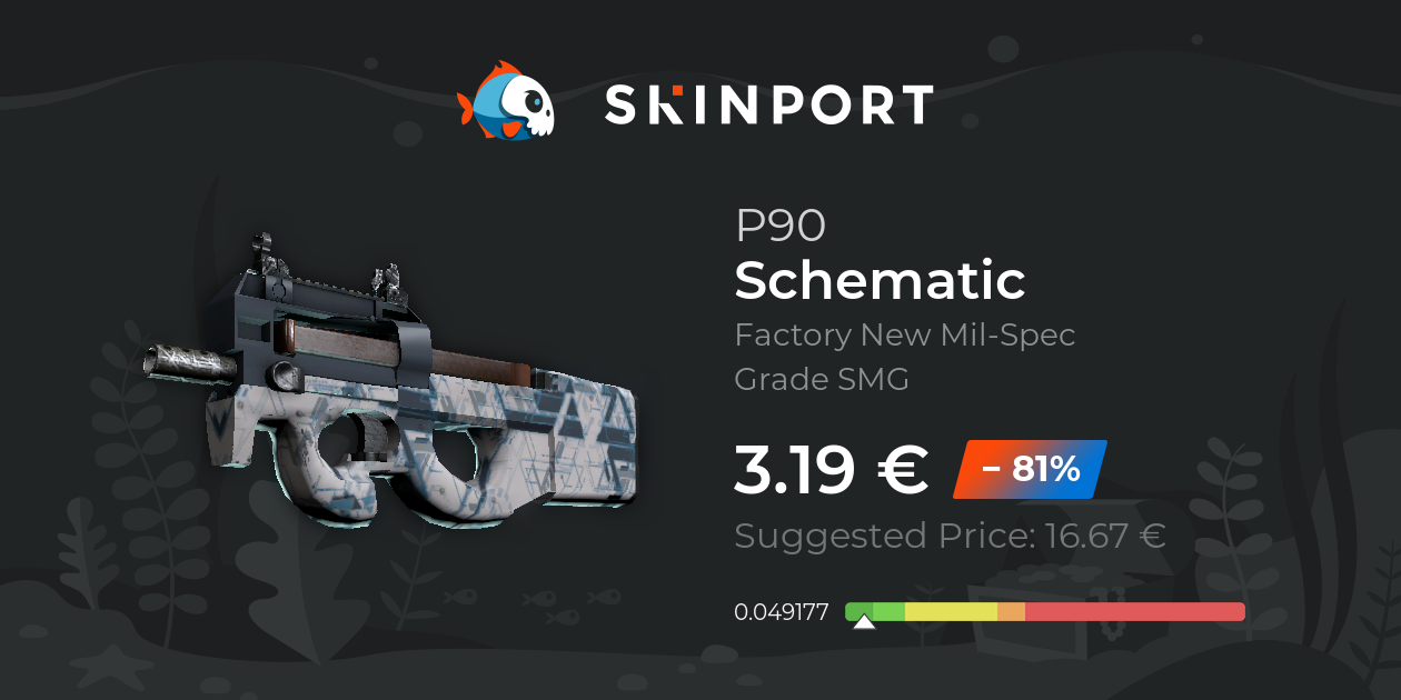 P90 | Schematic (Factory New) - Counter-Strike 2 - Skinport