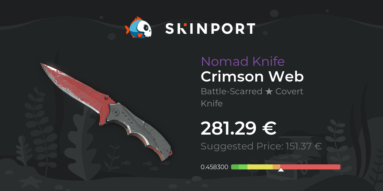 Nomad Knife | Crimson Web (Battle-Scarred) - Counter-Strike 2 - Skinport