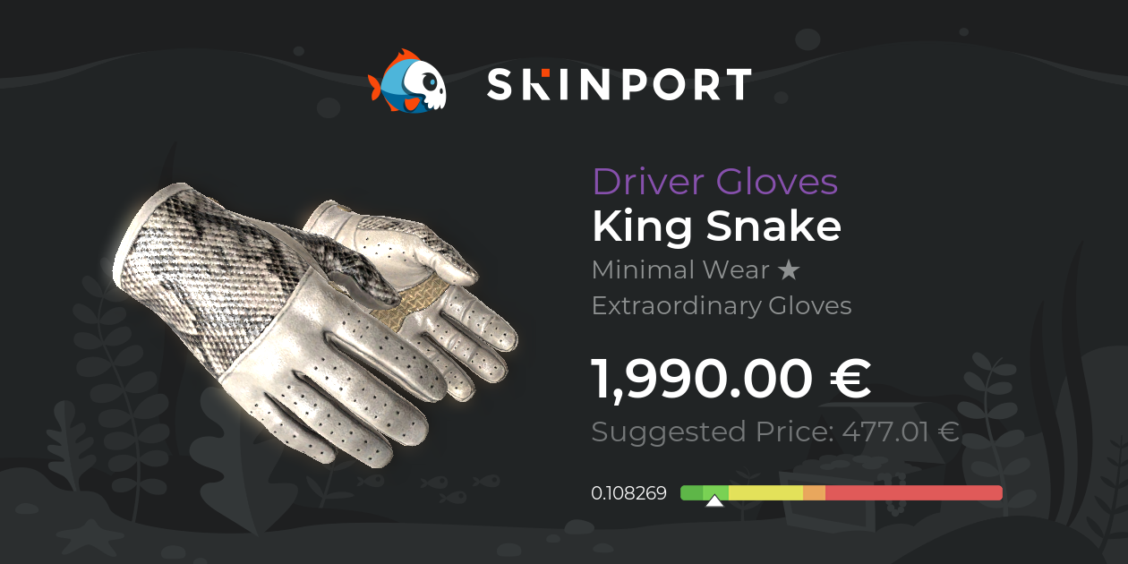 Driver Gloves | King Snake (Minimal Wear) - Counter-Strike 2 - Skinport