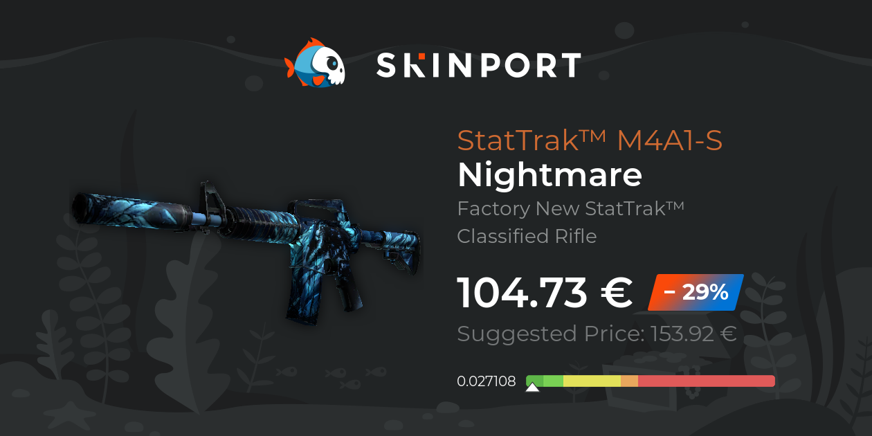 StatTrak™ M4A1-S | Nightmare (Factory New) - CS:GO - Skinport