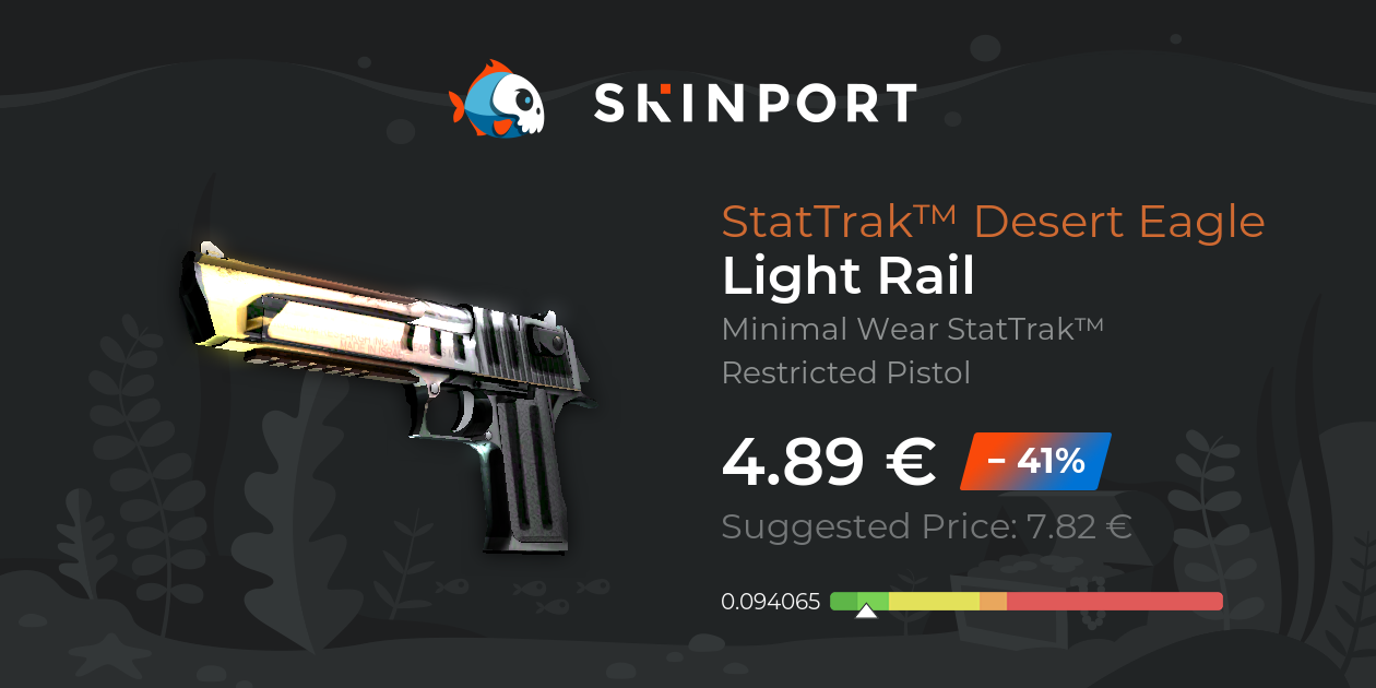 StatTrak™ Desert Eagle | Light Rail (Minimal Wear) - CS2 - Skinport