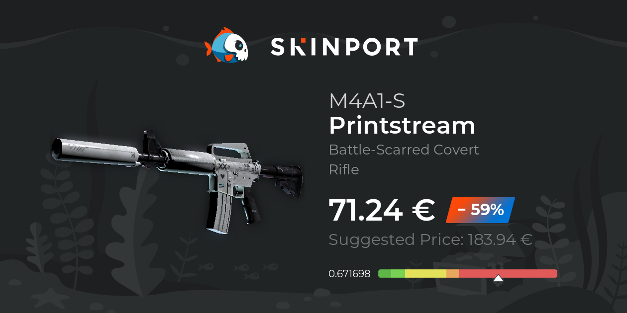 M4A1-S | Printstream (Battle-Scarred) - Counter-Strike 2 - Skinport