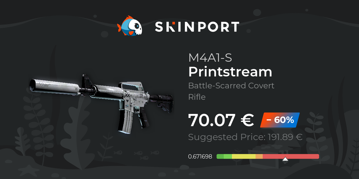 M4A1-S | Printstream (Battle-Scarred) - Counter-Strike 2 - Skinport