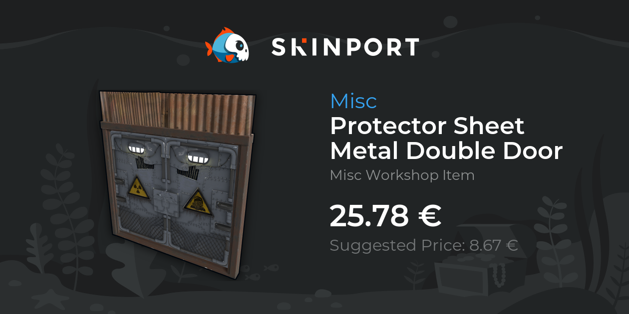 Protector Sheet Metal Double Door - Rust - Skinport