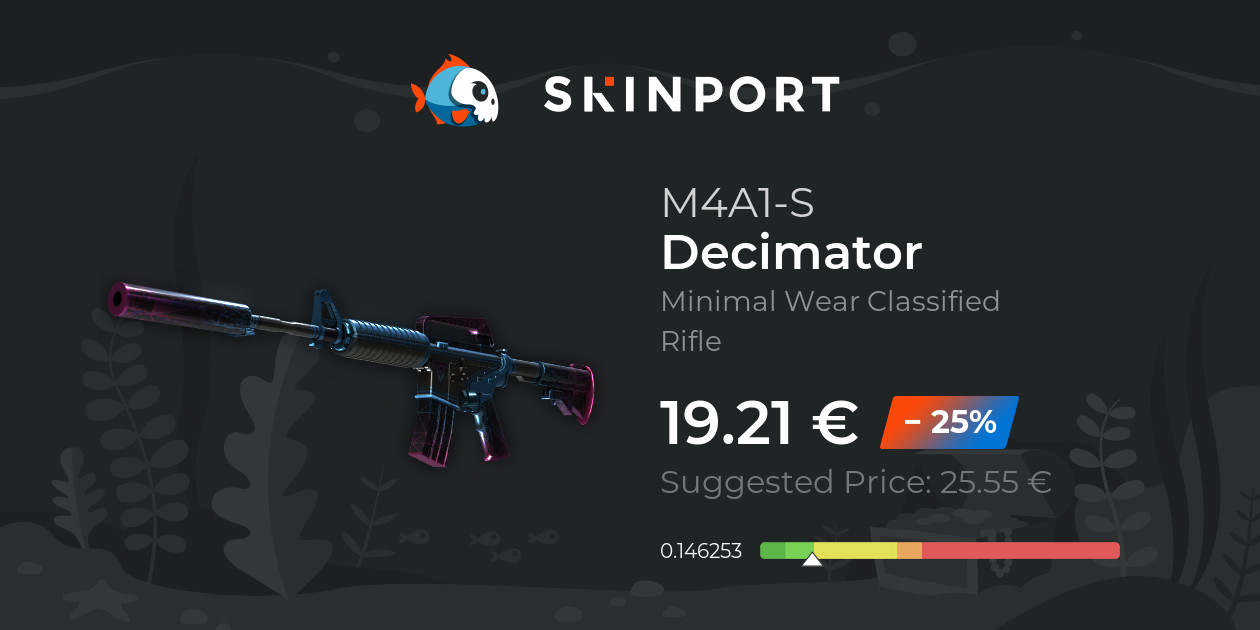 M4A1-S | Decimator (Minimal Wear) - Counter-Strike 2 - Skinport