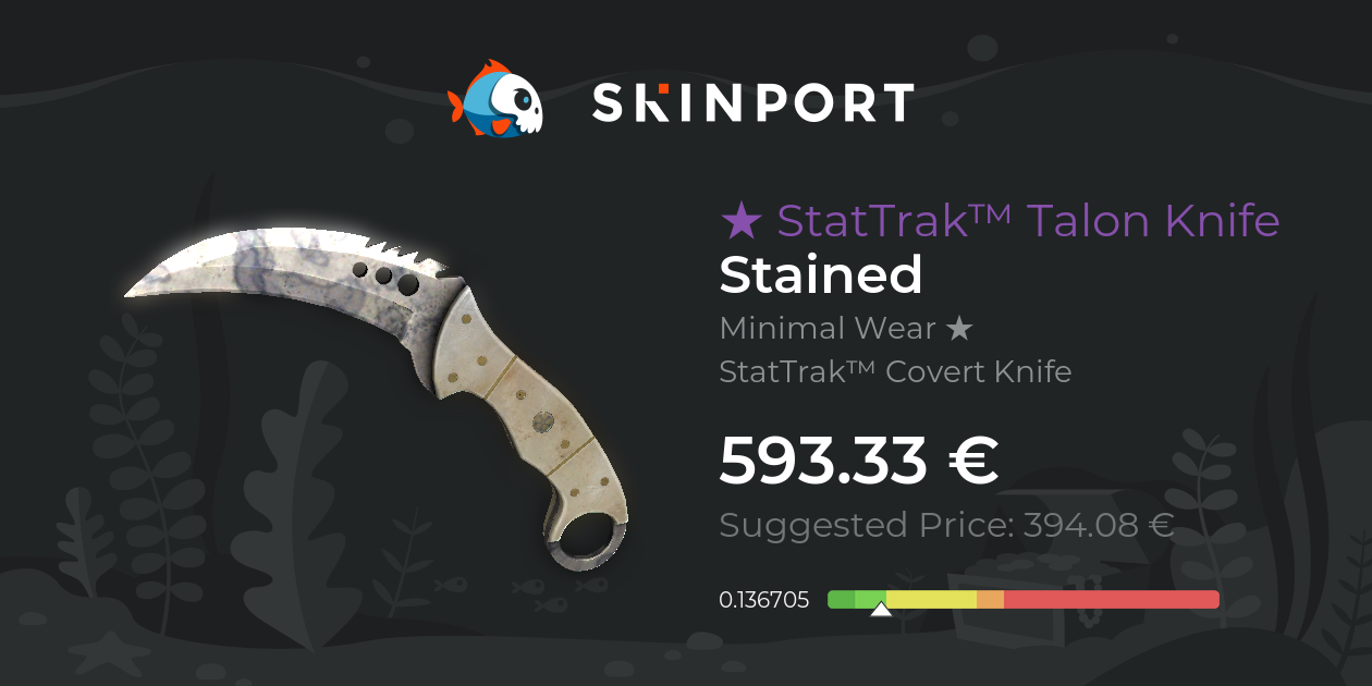 StatTrak™ Talon Knife | Stained (Minimal Wear) - Counter-Strike 2 ...