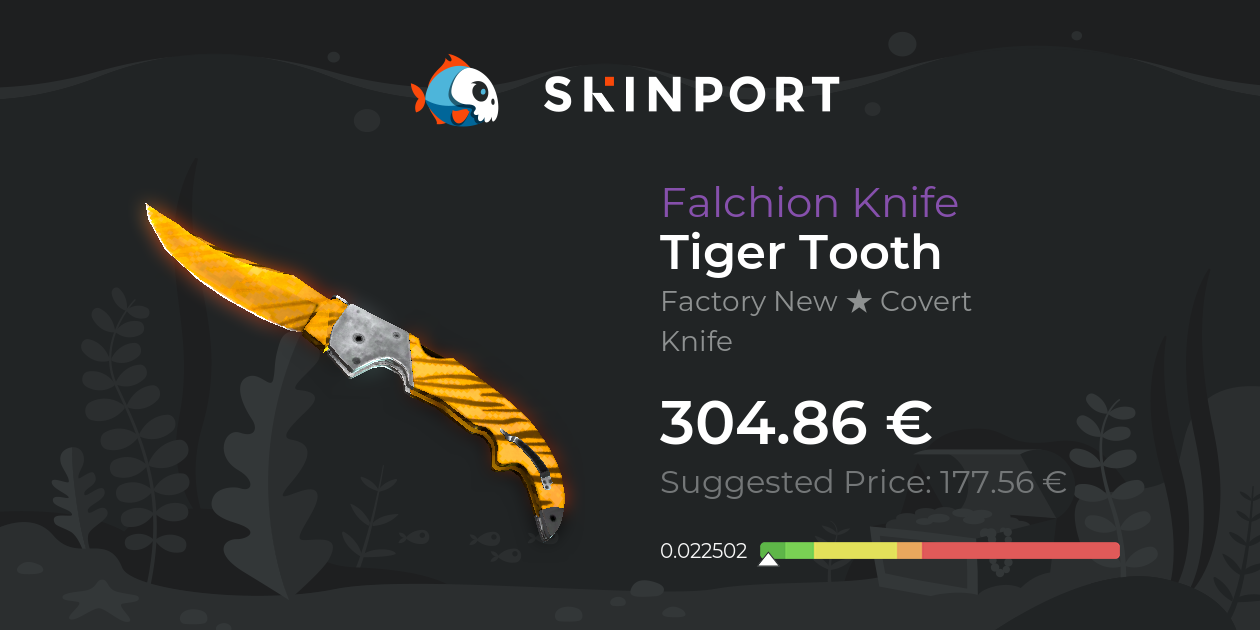 Falchion Knife | Tiger Tooth (Factory New) - CS:GO - Skinport