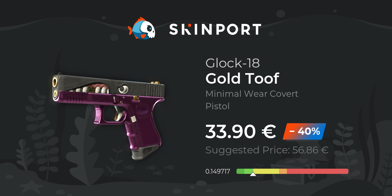 Glock-18 | Gold Toof (Minimal Wear) - Counter-Strike 2 - Skinport