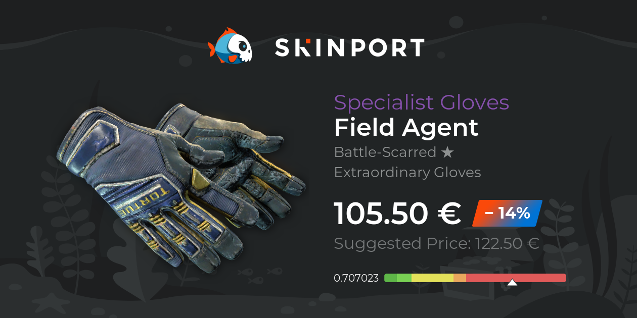 Specialist Gloves | Field Agent (Battle-Scarred) - Counter-Strike 2 ...