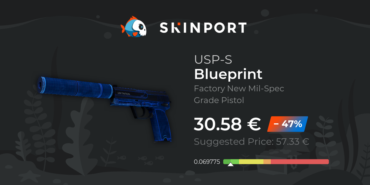 USP-S | Blueprint (Factory New) - Counter-Strike 2 - Skinport