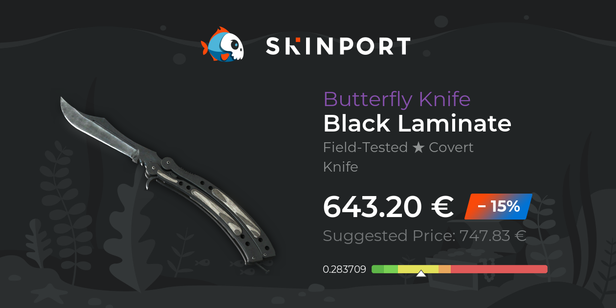 Butterfly Knife | Black Laminate (Field-Tested) - Counter-Strike 2 ...