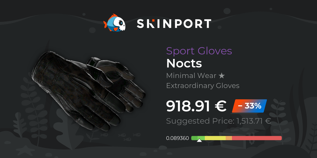 Sport Gloves | Nocts (Minimal Wear) - CS:GO - Skinport