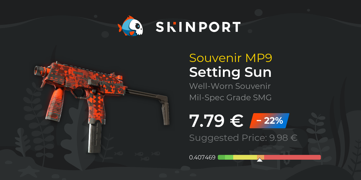 Souvenir MP9 | Setting Sun (Well-Worn) - Counter-Strike 2 - Skinport