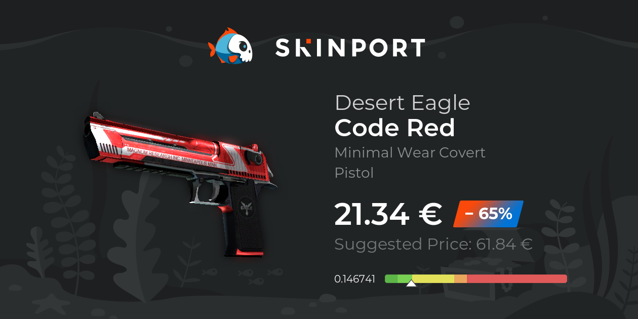 Desert Eagle | Code Red (Minimal Wear) - Counter-Strike 2 - Skinport