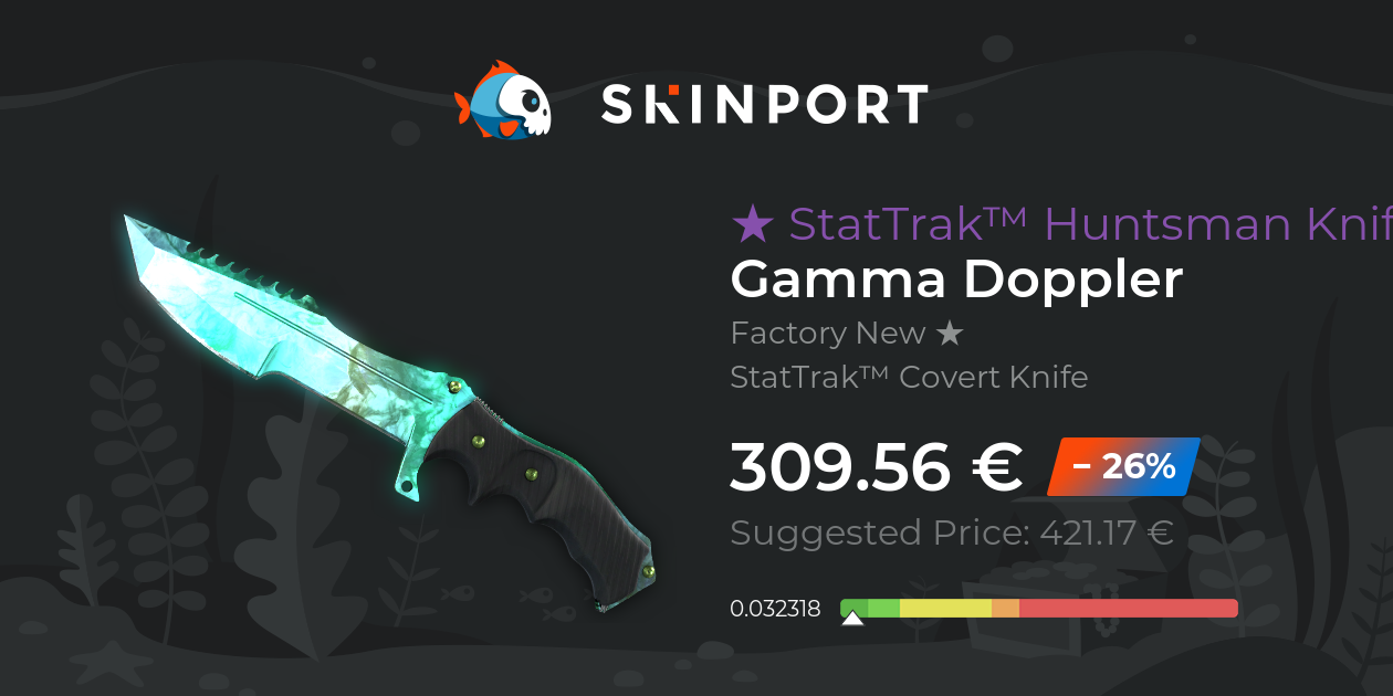 StatTrak™ Huntsmankniv | Gamma Doppler (Fabriksny) - Counter-Strike 2 ...