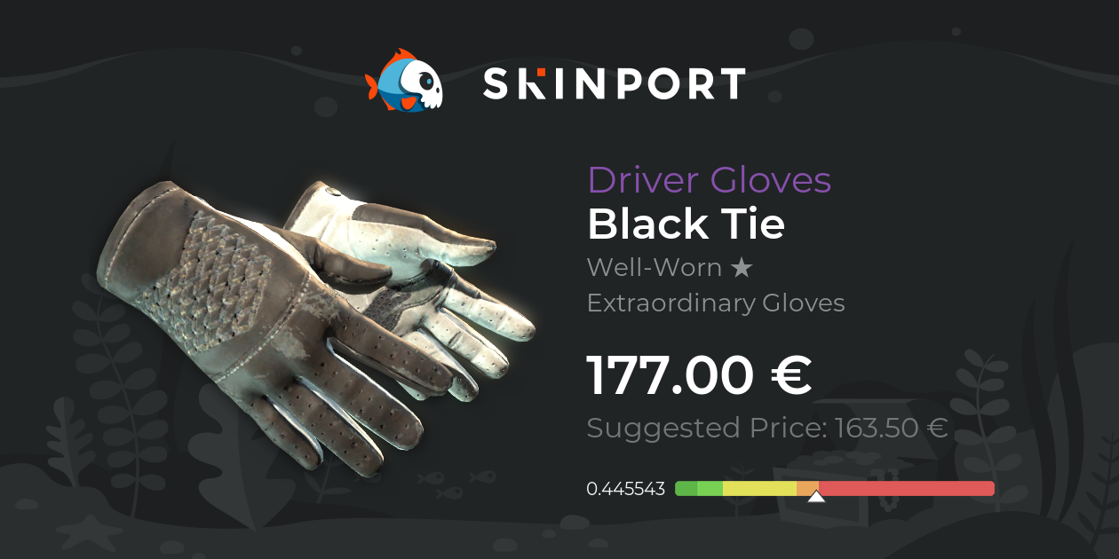 Driver Gloves | Black Tie (Well-Worn) - Counter-Strike 2 - Skinport