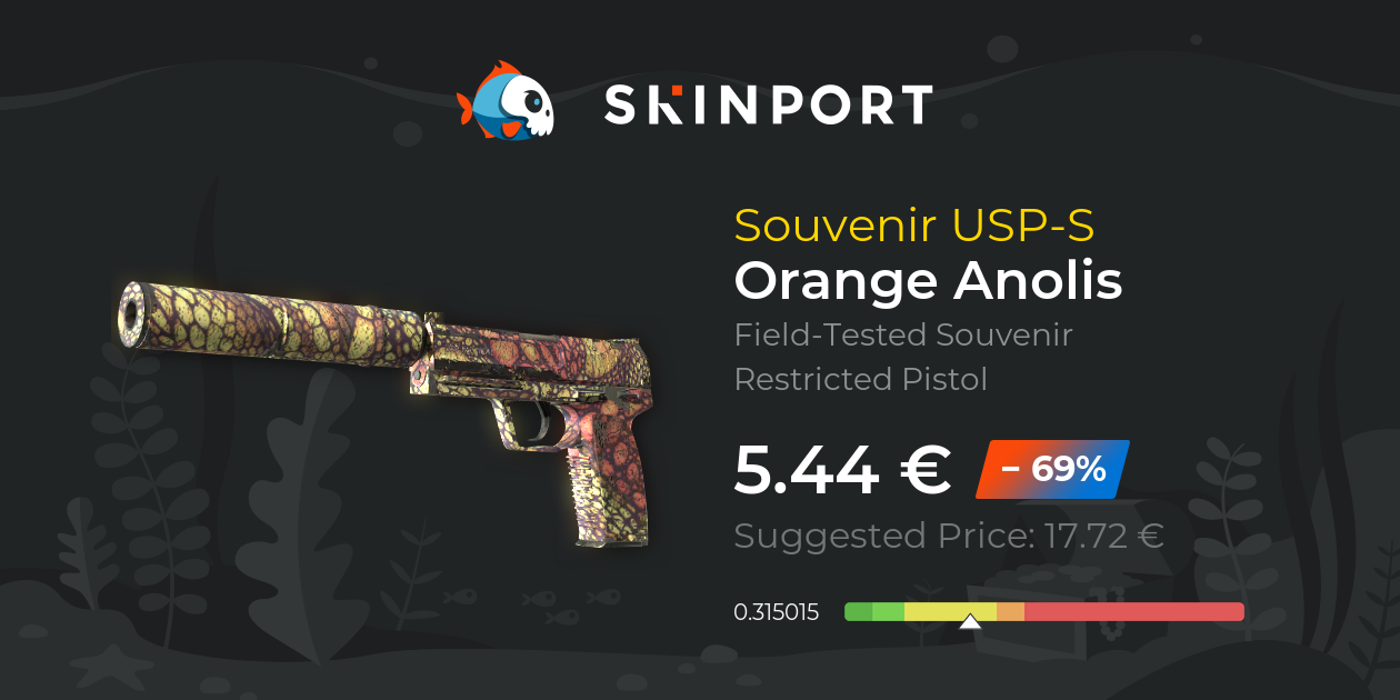 Souvenir USP-S | Orange Anolis (Field-Tested) - Counter-Strike 2 - Skinport