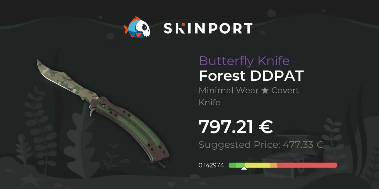 Butterfly Knife | Forest DDPAT (Minimal Wear) - Counter-Strike 2 - Skinport