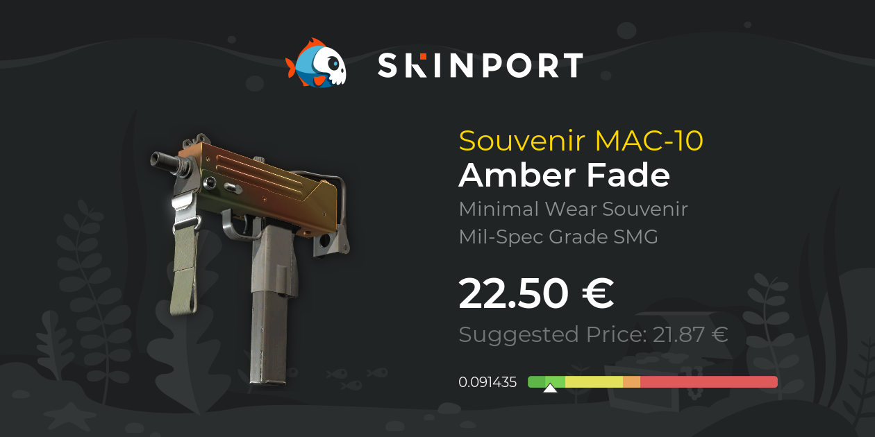 Souvenir MAC-10 | Amber Fade (Minimal Wear) - Counter-Strike 2 - Skinport