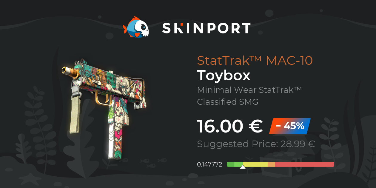 StatTrak™ MAC-10 | Toybox (Minimal Wear) - Counter-Strike 2 - Skinport
