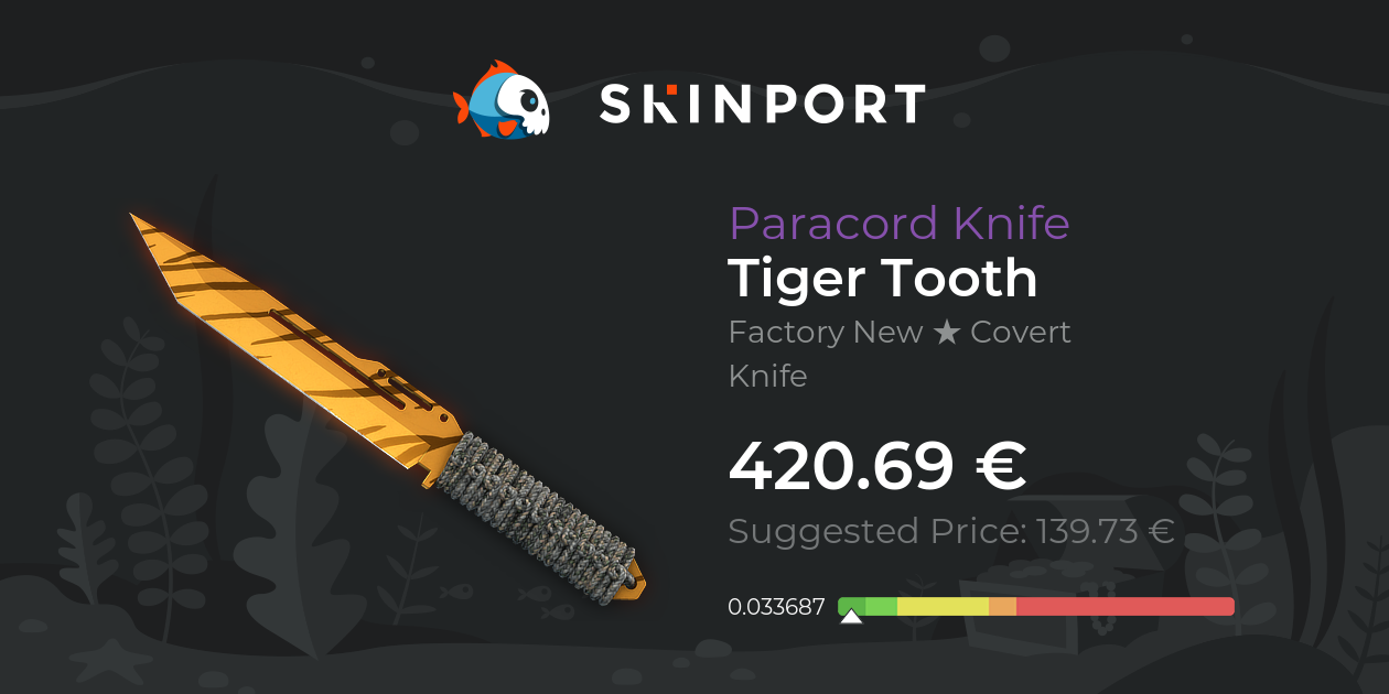 Paracord Knife | Tiger Tooth (Factory New) - Counter-Strike 2 - Skinport