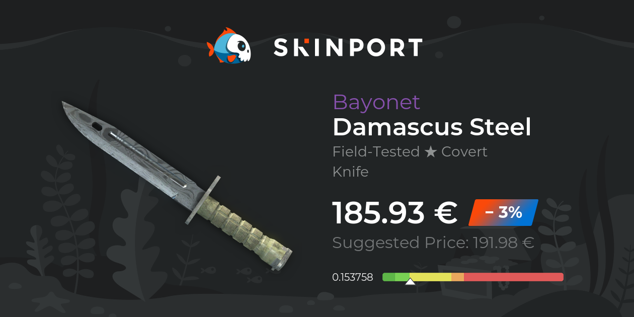 Bayonet | Damascus Steel (Field-Tested) - Counter-Strike 2 - Skinport