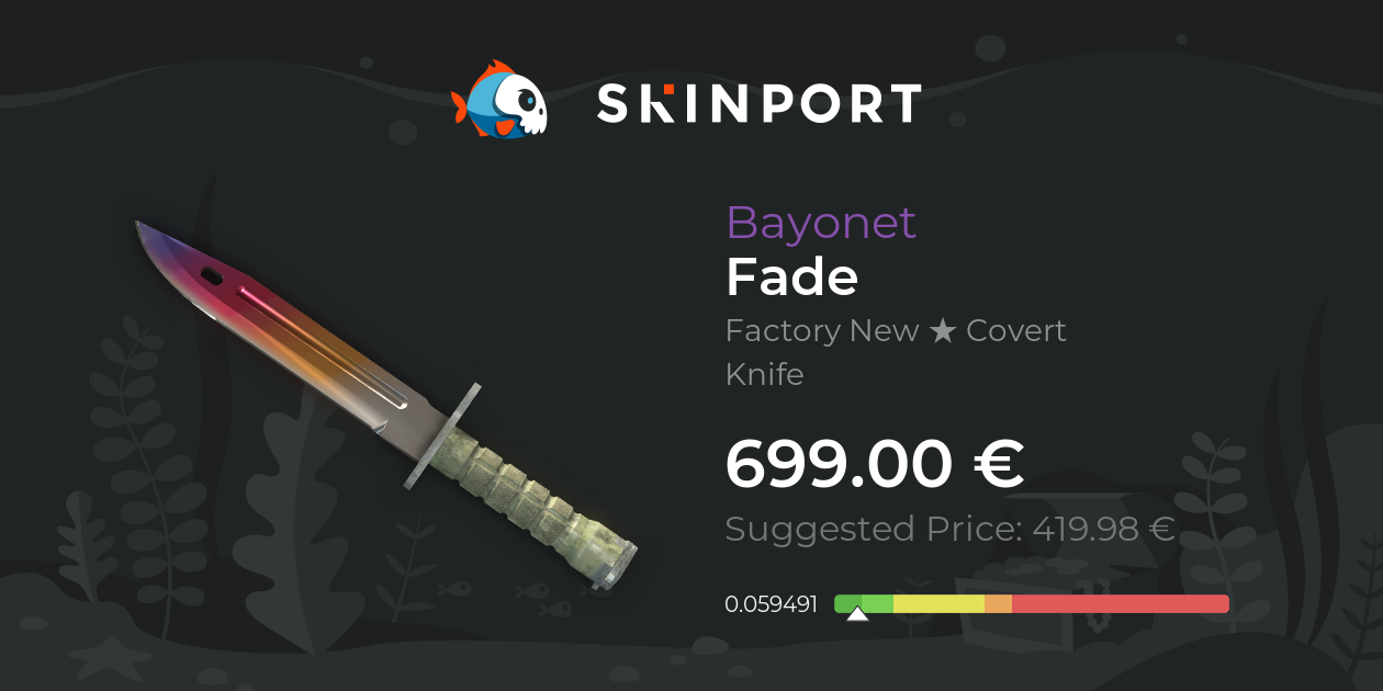 Bayonet | Fade (Factory New) - Counter-Strike 2 - Skinport