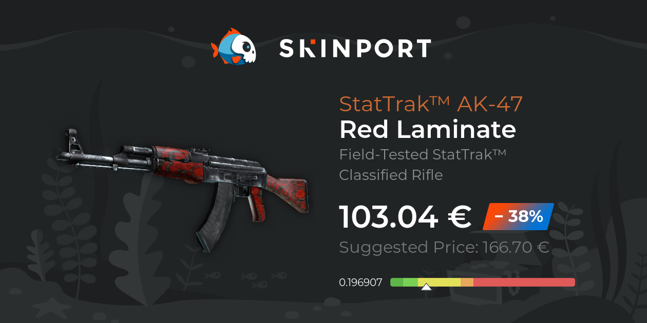 StatTrak™ AK-47 | Red Laminate (Field-Tested) - CS:GO - Skinport