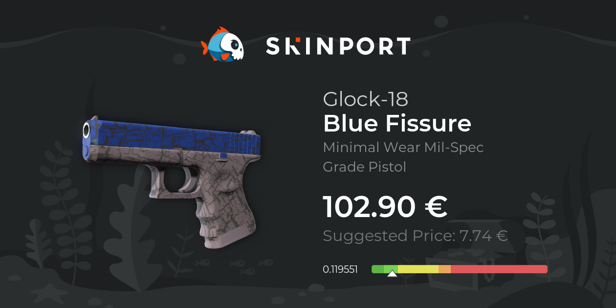 Glock-18 | Blue Fissure (Minimal Wear) - Counter-Strike 2 - Skinport